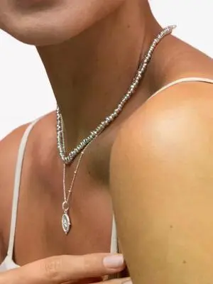 DOWER & HALL Small Signature Nugget Necklace - Silver