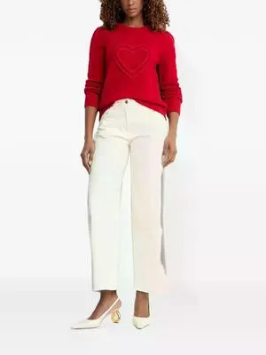 MORGAN Heart-motif Puff-sleeve Sweater