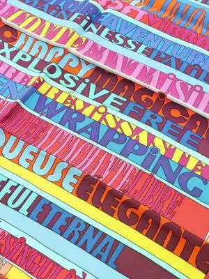 Hermès 2010s Petit Carré 40 Mots De Soie Scarf