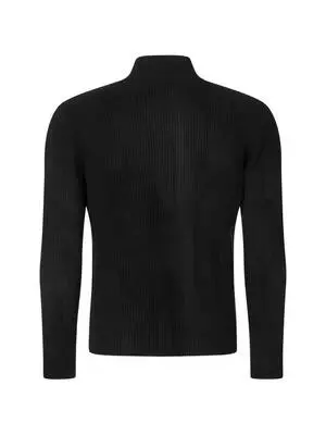 Karl Lagerfeld Ribbed-knit Zip-up Cardigan