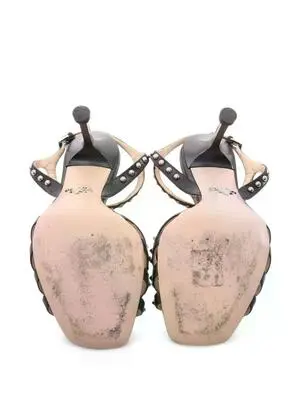 Prada 2010s Studded T-bar Sandals