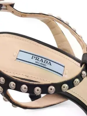 Prada 2010s Studded T-bar Sandals