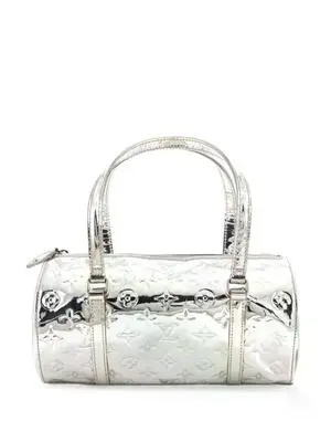 LOUIS VUITTON Papillon Handbag Monogram Miroir Pvc 26 Satchel - Silver