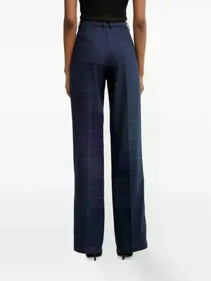 MORGAN Check-pattern Flared Trousers