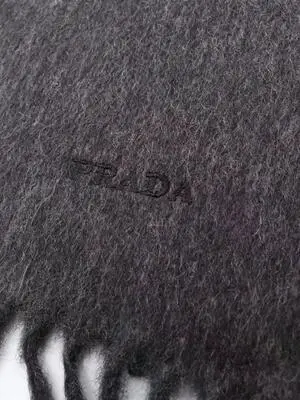 Prada 2010s Embroidered-logo Scarf