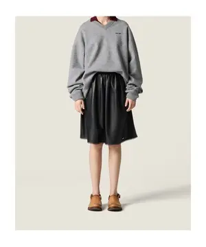 Miu Miu Cashmere And Jersey V-neck Sweater