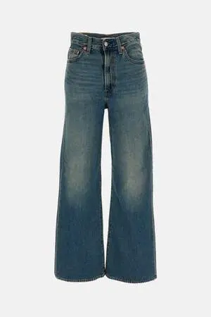 LEVI STRAUSS &AMP; CO. Jeans Ribcage Wide Leg H223 Dark Indigo Worn - Blu