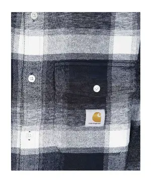 Carhartt Work In Progress Check Pocket Shirt - Deep Navy