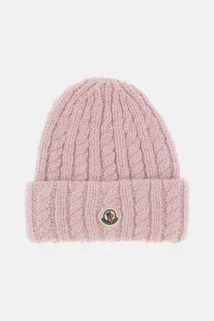 Moncler Moncler Cable Knit Beanie Rose