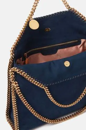 Stella McCartney Falabella 3-chain Suede Tote - Blue