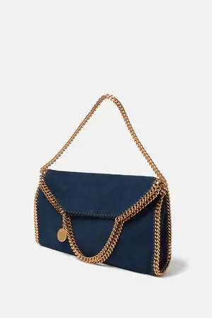Stella McCartney Falabella 3-chain Suede Tote - Blue