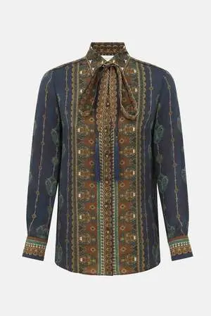 Zimmermann Ascent Satin Scarf Shirt - Multicolore