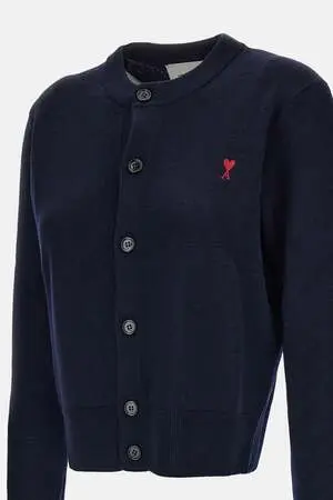 AMI Paris Cardigan Girocollo De Coeur