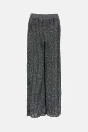 Missoni Pantaloni Ampi Con Paillettes - Argento