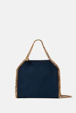 Stella McCartney Borsa Falabella Mini Bag Alter Suede - Blue
