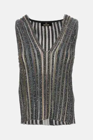Missoni Top A Costine Con Paillettes - Multicolore