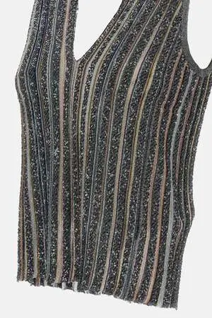 Missoni Top A Costine Con Paillettes