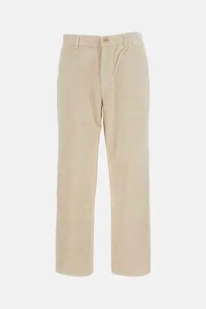 LES DEUX Pantaloni Tapered In Velluto A Coste - Bianco