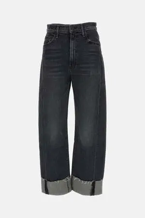 MOTHER Jeans The Half Pipe Flood Cuff Fray - Nero