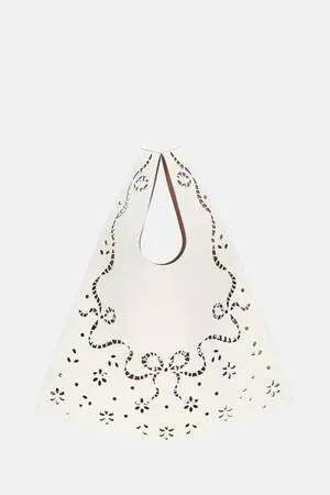 Simone Rocha Borsa Shopper Xl In Pelle Traforata A Laser