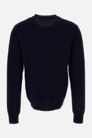 Play Comme Des Garcon Crew Neck Cardigan With Heart Emblem - Blue