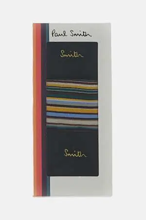 Paul Smith Set Of Three Striped Cotton Blend Socks - Multicolor