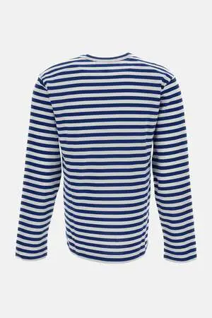 Play Comme Des Garcon T-shirt A Righe Con Logo Cuore Rosso
