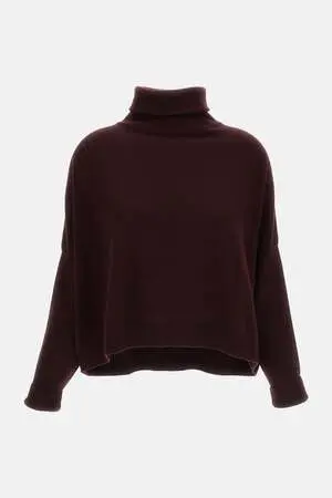 Dusan Maglia Oversize A Collo Alto In Lana E Cashmere - Rosso