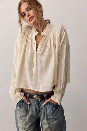 Free People We The Free Sundown Blouse - Tofu
