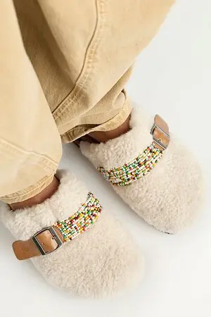 Free People Morning Coffee Mules - Ivory Combo