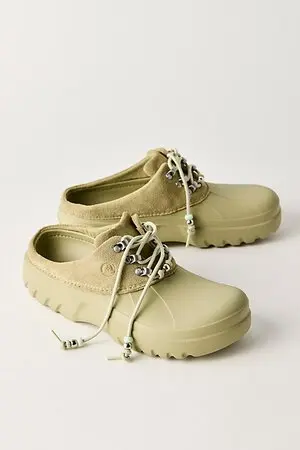 CROCS Axle Suede Mules - Tac Green