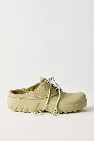 CROCS Axle Suede Mules - Tac Green