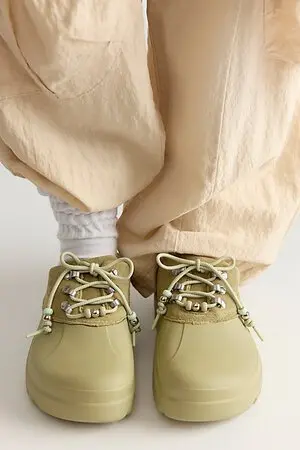 CROCS Axle Suede Mules - Tac Green