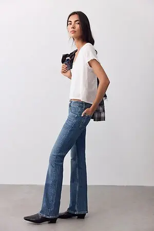 Free People We The Free Monte Low-Rise Slim Bootcut Jeans Twilight
