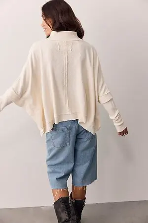 Free People We The Free Moon Daisy Turtle-neck Twofer - Sugar Swizzle