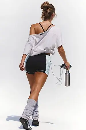 Free People Power Pace Run Shorts - Black Combo