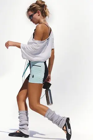 Free People Power Pace Run Shorts - Black Combo