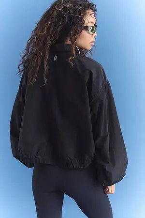Free People Heat It Up Cropped Nylon Jacket