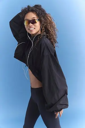 Free People Heat It Up Cropped Nylon Jacket