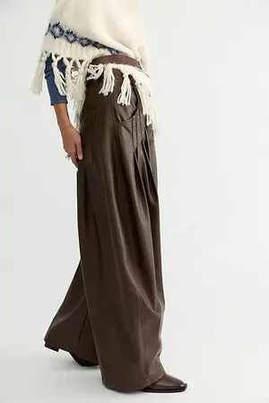 Free People Vegan Leather Trousers