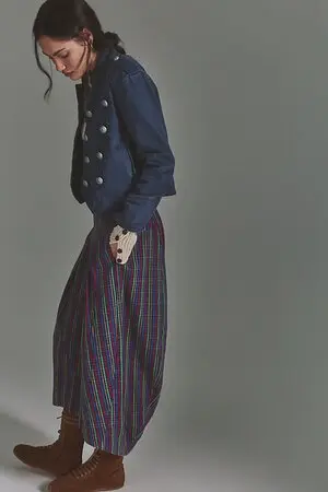 Free People Misty Haze Crop Pull-on Pants - Navy Combo