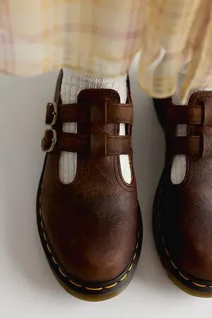 Dr. Martens 8065 Mary Janes - Dark Brown Crazy Horse Em