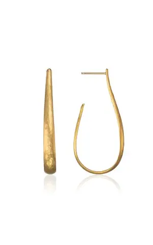 REINSTEIN ROSS 20k Peach Hammered Teardrop Hoops