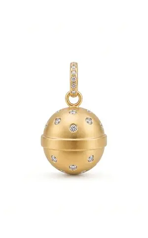 REINSTEIN ROSS 20k Peach Sonoma Orb With Diamonds Pendant - Gold