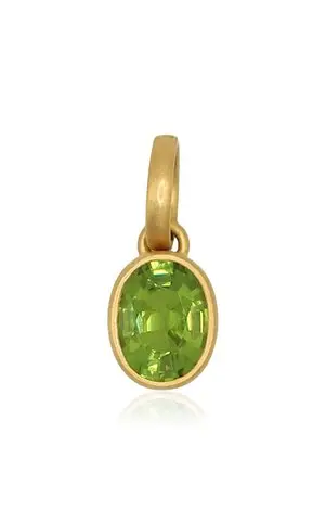 REINSTEIN ROSS 20k Peach Sonoma Oval Peridot Pendant - Gold
