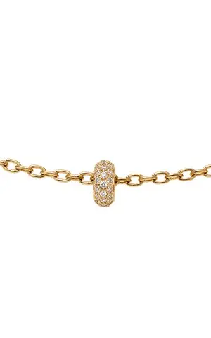 REINSTEIN ROSS 20k Peach Half Round Large Rondelle Pave Pendant - Gold