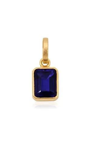 REINSTEIN ROSS 20k Peach Sonoma Emerald Cut Iolite Pendant - Gold