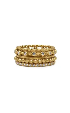REINSTEIN ROSS 20k Peach Baby Hitched Quintet Diamond Band - Gold