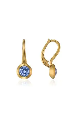 REINSTEIN ROSS 18k Yellow Duomo Sapphire Earrings 1.55 Tcw - Gold