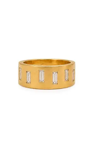 REINSTEIN ROSS 20k Peach Astor Baguette Diamond Band 8mm
